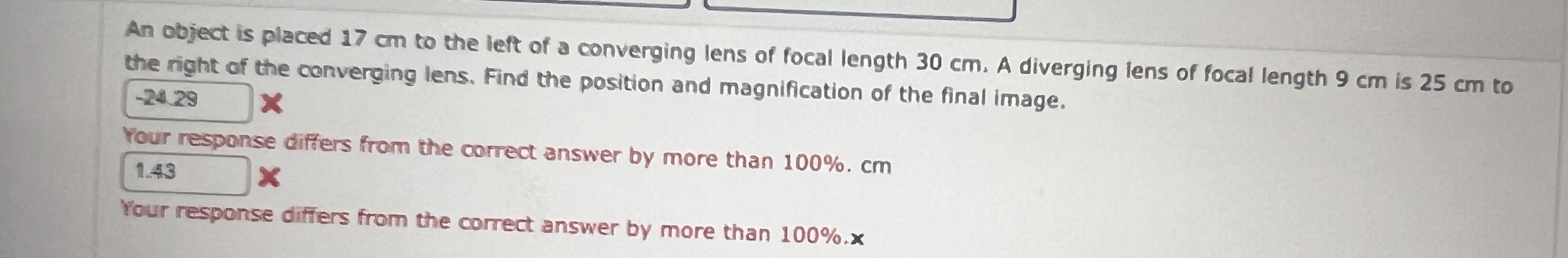 Solved An object is placed 17cm ﻿to the left of a converging | Chegg.com