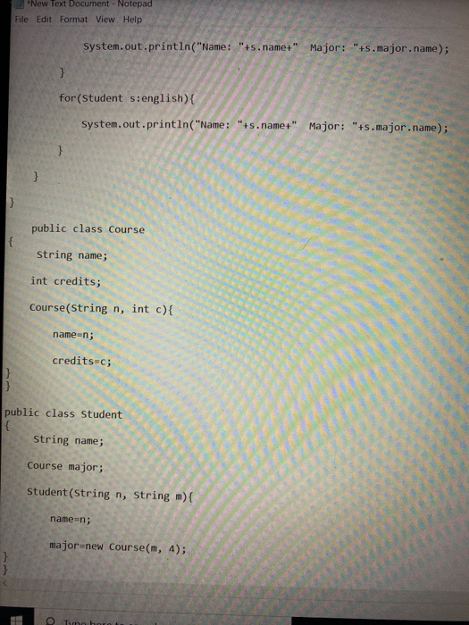 Solved File Edit Format View Help create students of array | Chegg.com