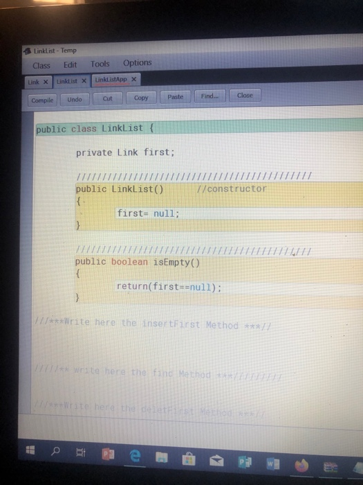 Solved Download the LinkedList.zip startup code from the LMS | Chegg.com