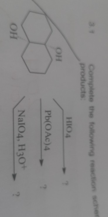 Solved Complete the following reaction schet products HIO4 | Chegg.com