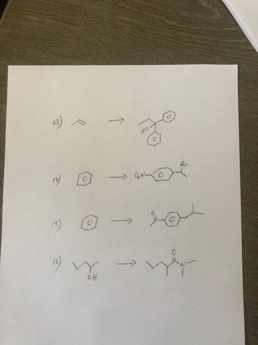 Solved Rules for organic synthesis exercises • Choose and | Chegg.com