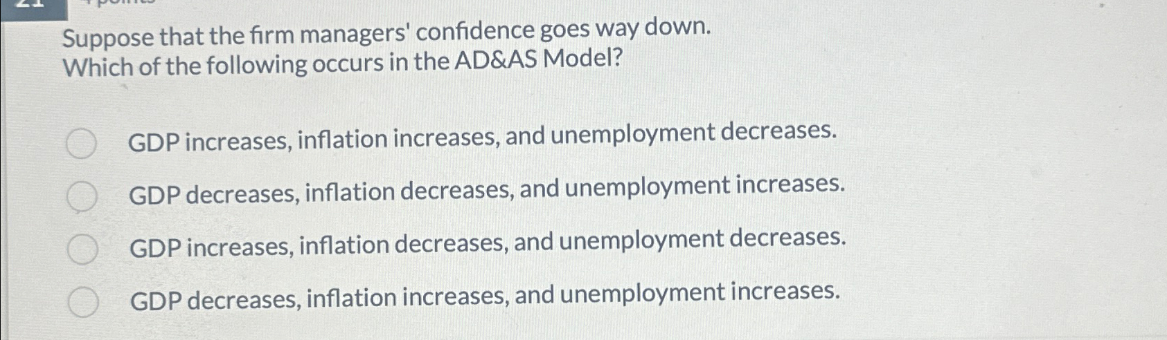 Solved Suppose that the firm managers' confidence goes way | Chegg.com