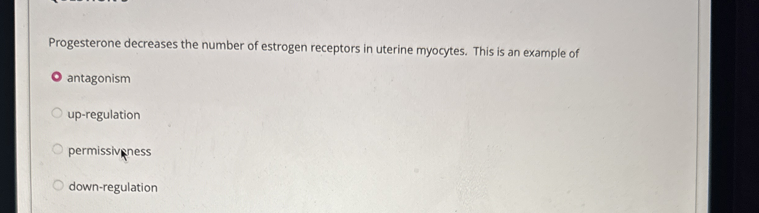 Solved Progesterone decreases the number of estrogen | Chegg.com