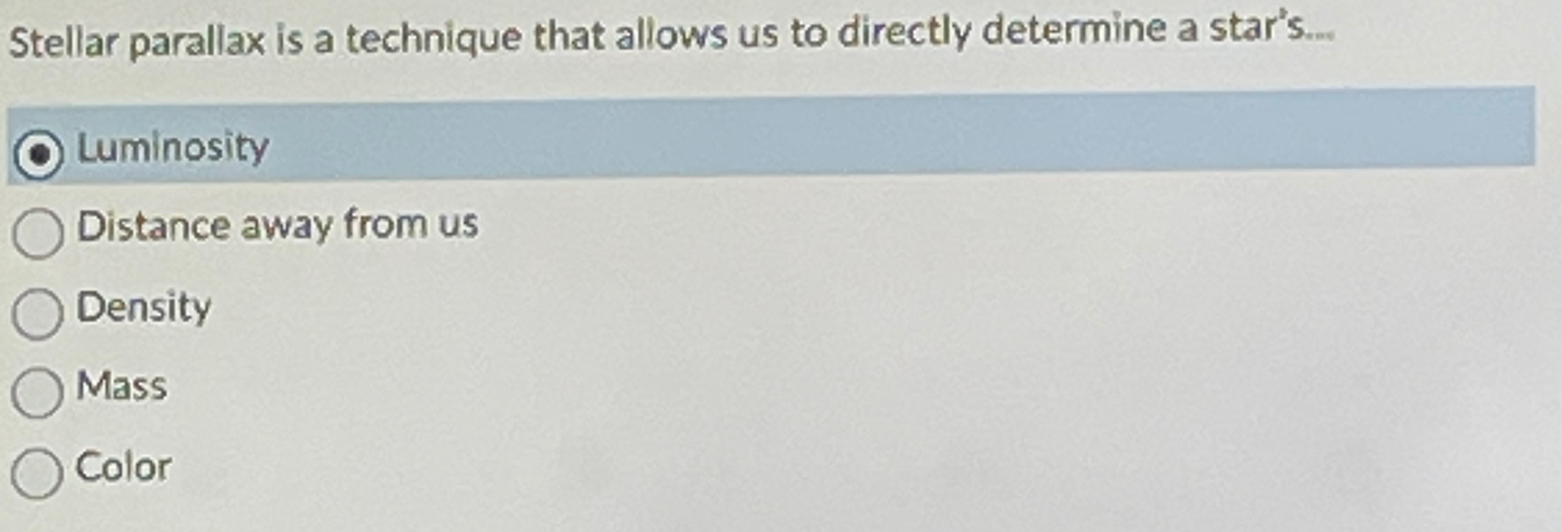 Solved Stellar parallax is a technique that allows us to | Chegg.com