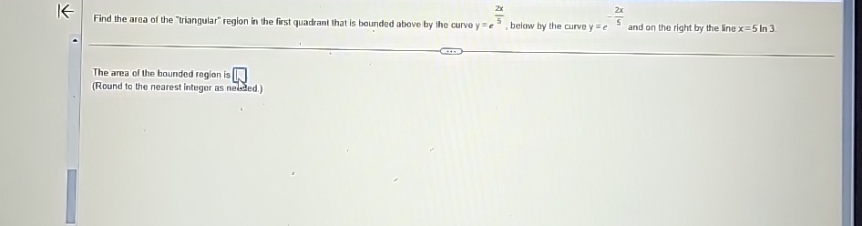 Solved Find the area of the "triangular" region in the first | Chegg.com