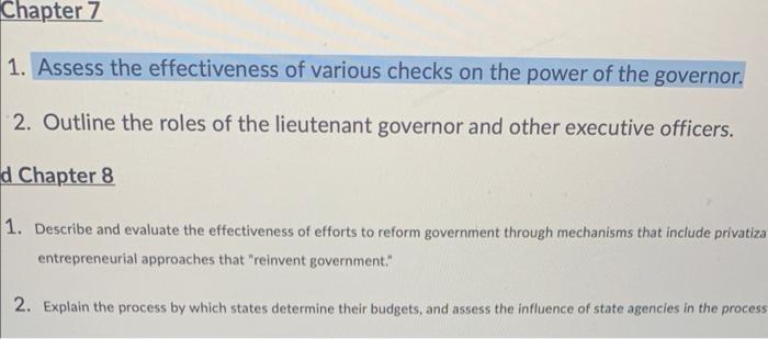 1. Assess the effectiveness of various checks on the | Chegg.com