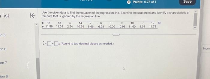 Solved Use the given data to find the equation of the | Chegg.com Solved Use the given data to find the equation of the | Chegg.com