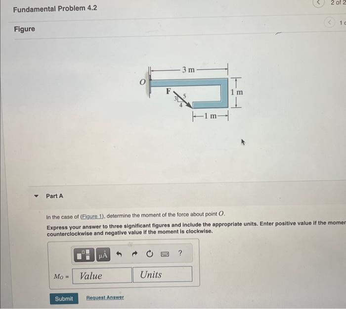 Solved In the case of (Figure 1), determine the moment of | Chegg.com