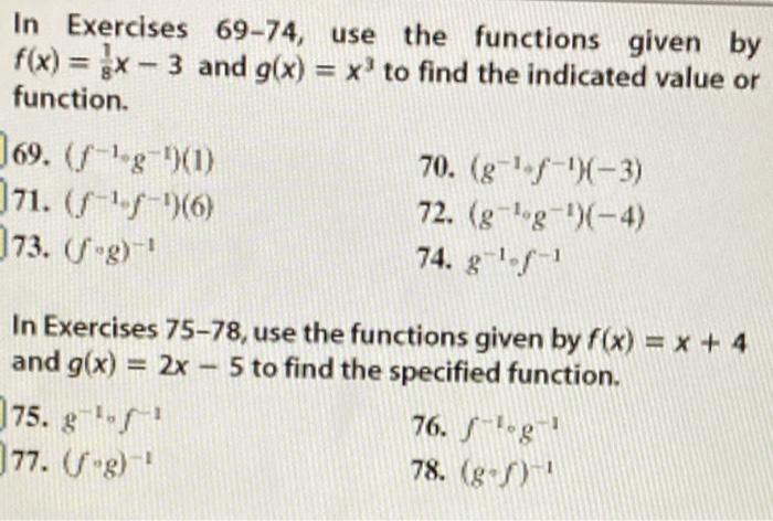 Solved In Exercises 69-74, use the functions given by f(x) = | Chegg.com