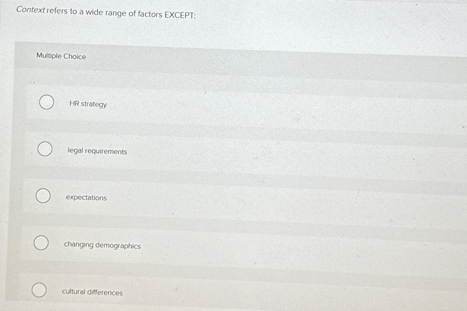 Solved Context refers to a wide range of factors | Chegg.com