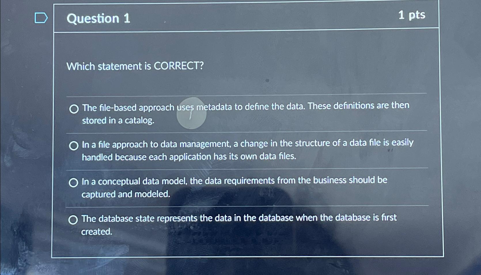 Solved Question 11 ﻿ptsWhich statement is CORRECT?The | Chegg.com