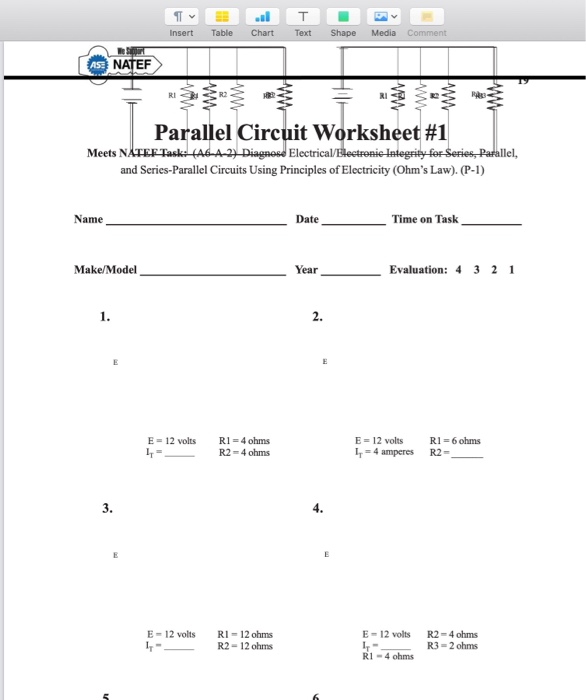 Solved TT Insert Table Chart Text Shape Media Comment NATEF | Chegg.com