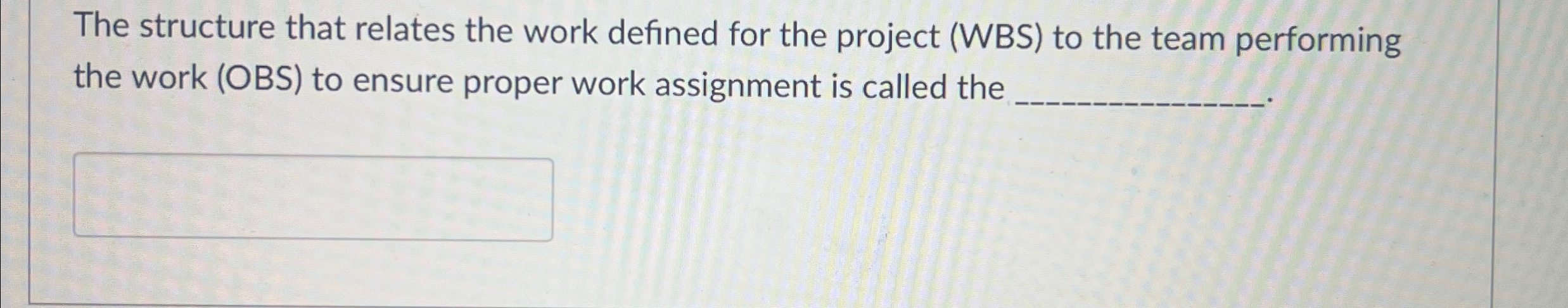 Solved The structure that relates the work defined for the | Chegg.com