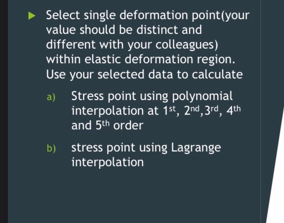 Solved Select single deformation point(your value should be | Chegg.com