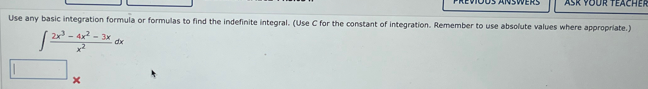 Solved Use Any Basic Integration Formula Or Formulas To Find 5185