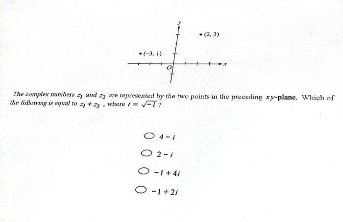 Solved The complex numbers z1 and z2 are represented by the | Chegg.com