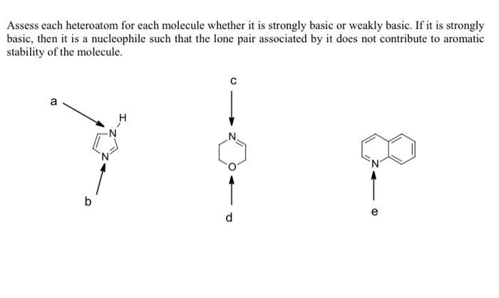 Solved Assess each heteroatom for each molecule whether it | Chegg.com