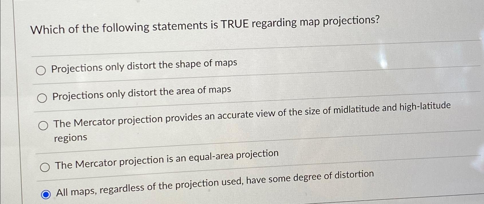 Solved Which of the following statements is TRUE regarding | Chegg.com
