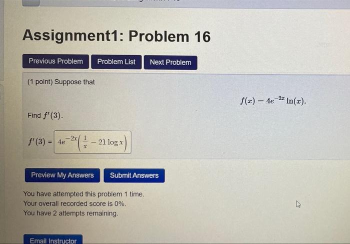 Solved Assignment1 Problem 16 Previous Problem Problem List 2060