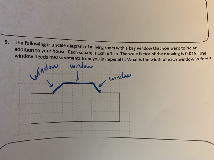 Solved 5. The following is a scale diagram of a living room | Chegg.com