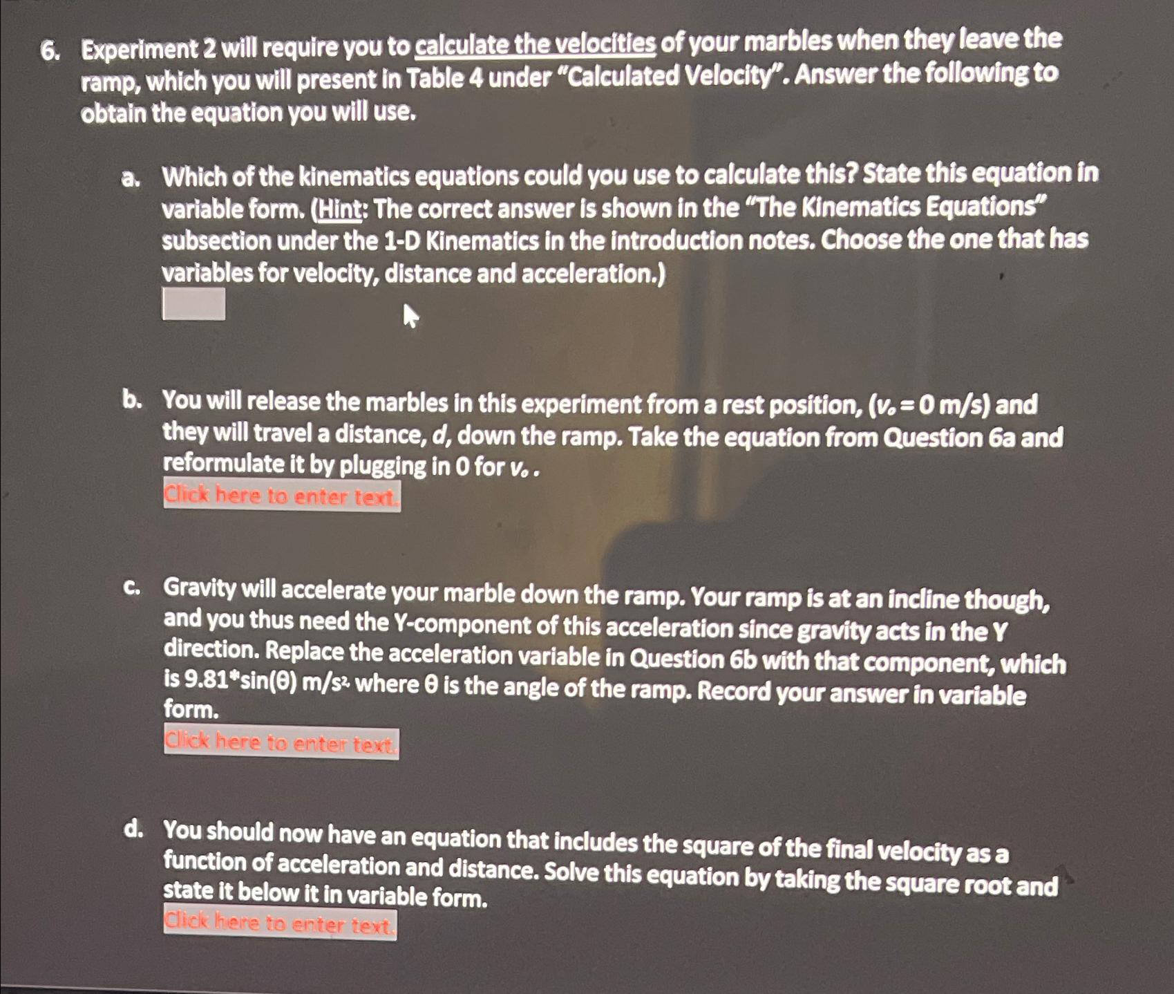 Solved Experiment 2 ﻿will require you to calculate the | Chegg.com