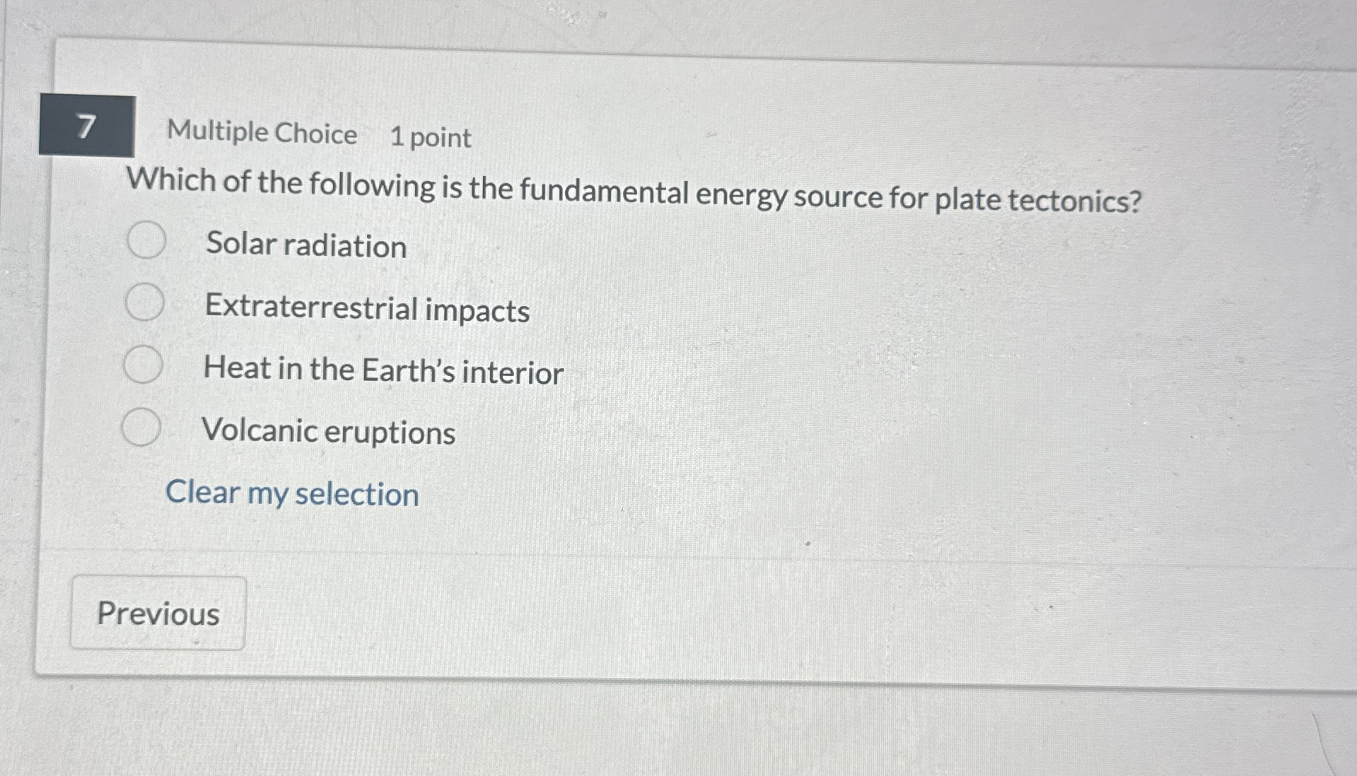 Solved 7Multiple Choice1 ﻿pointWhich of the following is the | Chegg.com