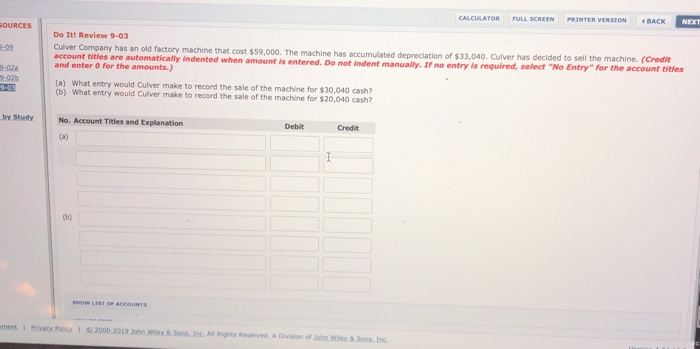 Solved CALCULATOR FULL SCREEN PRINTER VERSION BACK NEXT | Chegg.com