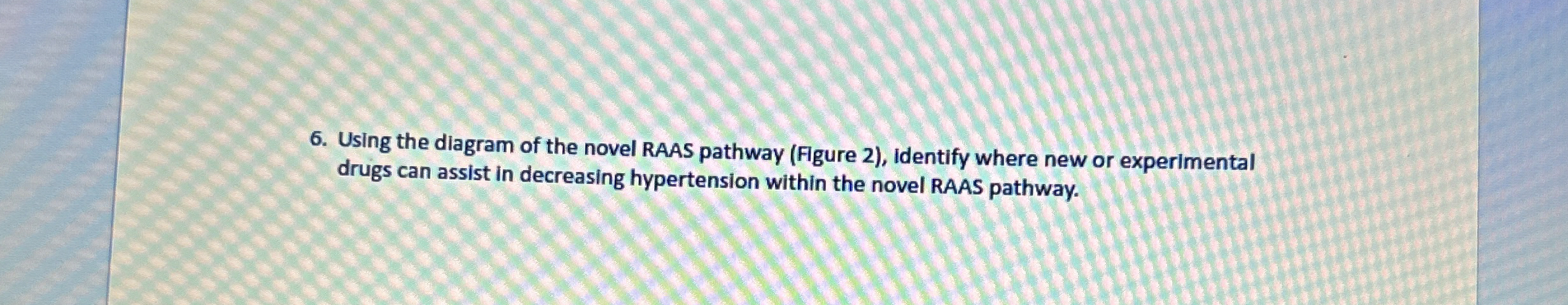 Solved Using the dlagram of the novel RAAS pathway (Fggure | Chegg.com