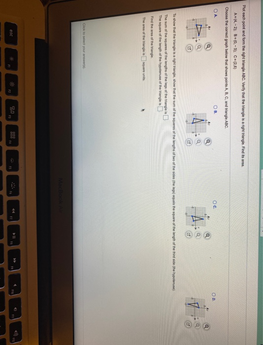 Solved Plot each point and form the right triangle ABC. | Chegg.com