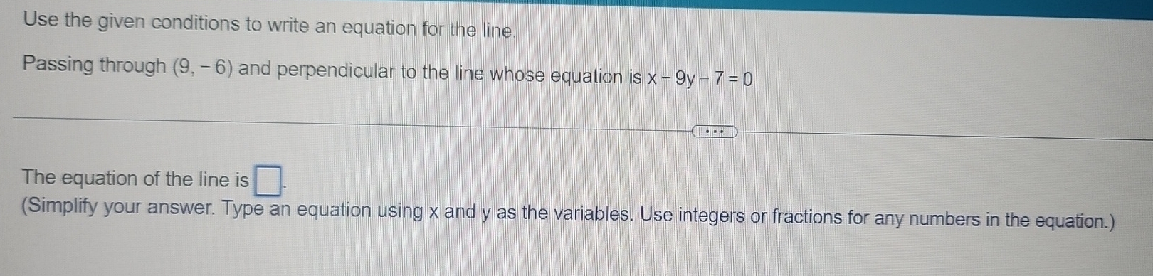 Solved Use the given conditions to write an equation for the | Chegg.com