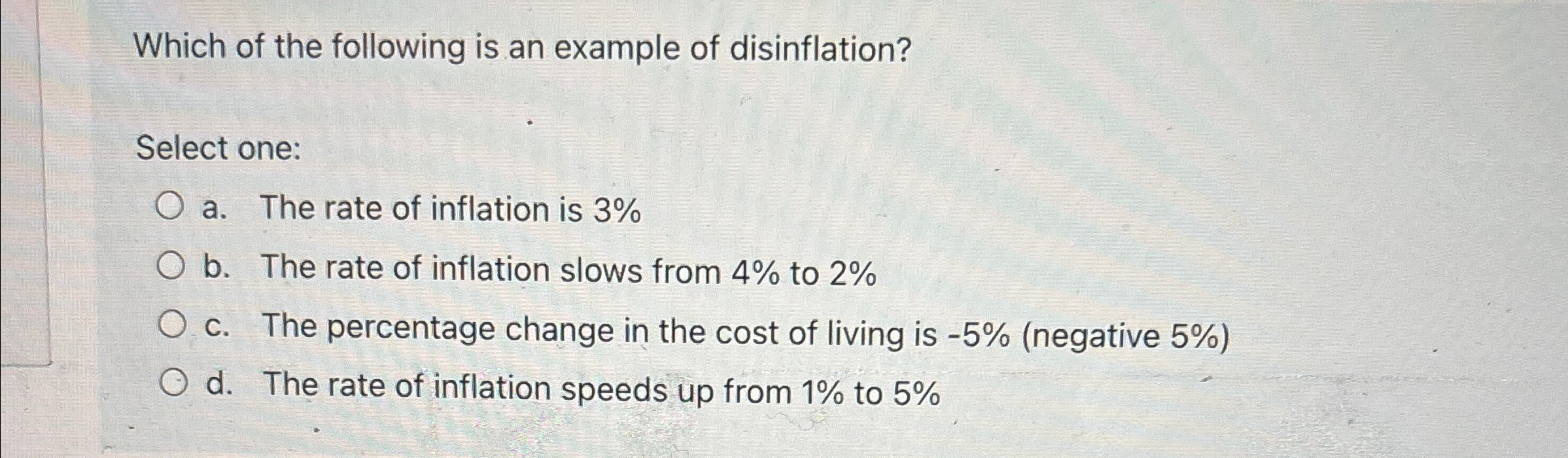 Solved Which of the following is an example of | Chegg.com