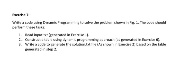 Knapsack Problem Example of a one-dimensional | Chegg.com