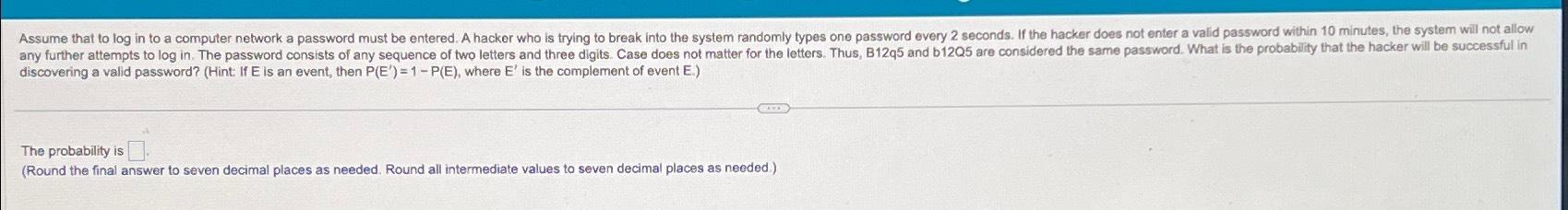 Solved discovering a valid password? (Hint: If E ﻿is an | Chegg.com