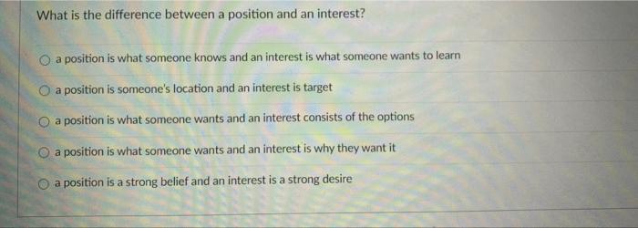 Solved What is the difference between a position and an | Chegg.com
