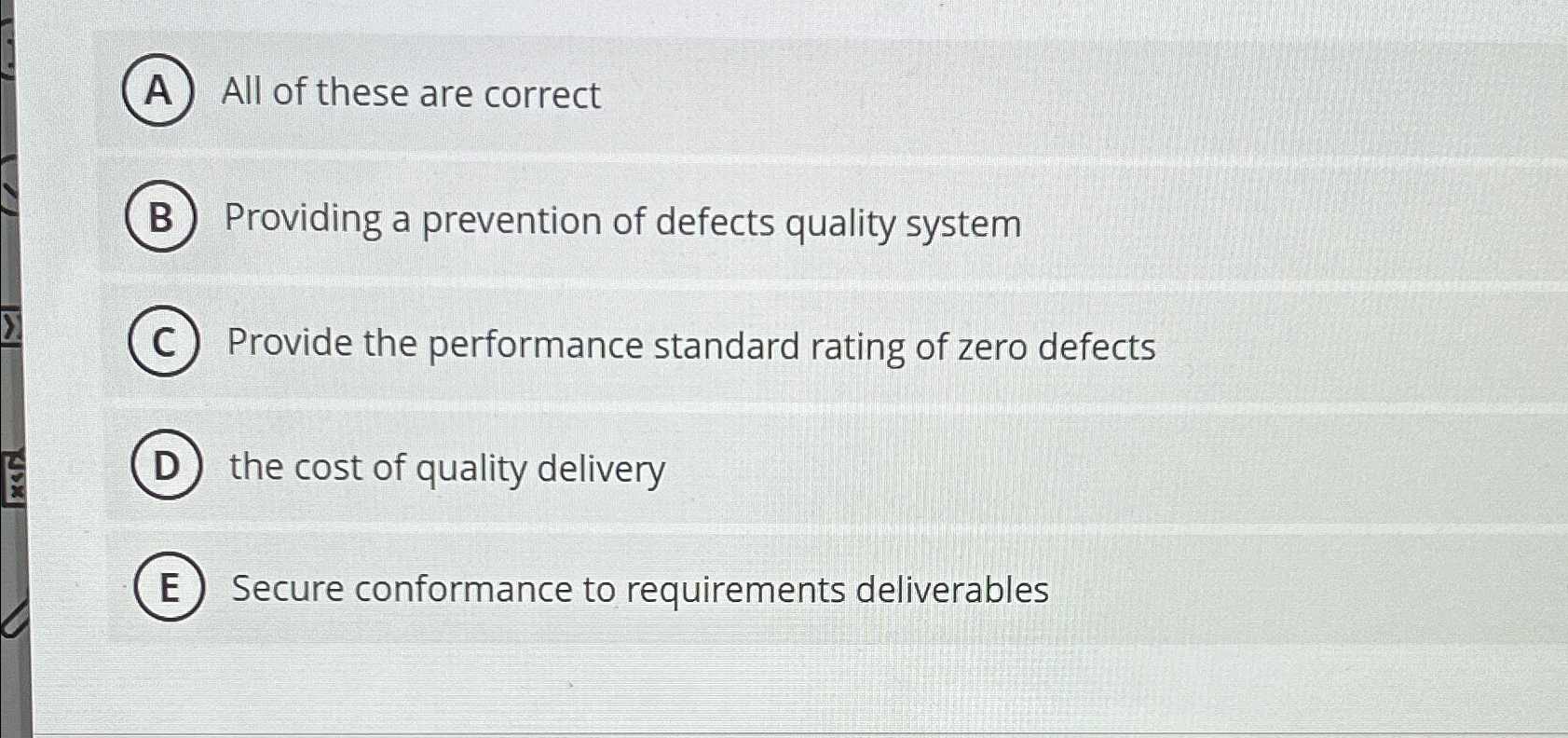 Solved All of these are correctProviding a prevention of | Chegg.com