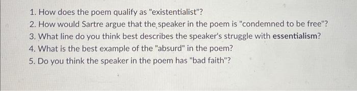 The poem is "A Man Said to the Universe" by Stephen | Chegg.com