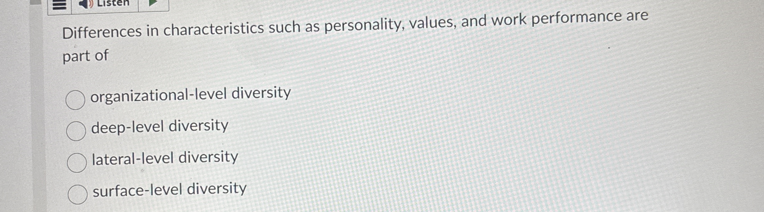 Solved Differences in characteristics such as personality, | Chegg.com