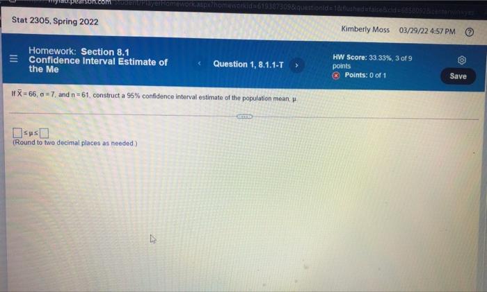 Solved under Homework question=1 Stat 2305, Spring 2022 | Chegg.com