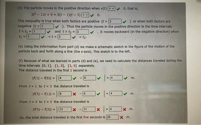 Solved (d) The particle moves in the positive direction when | Chegg.com