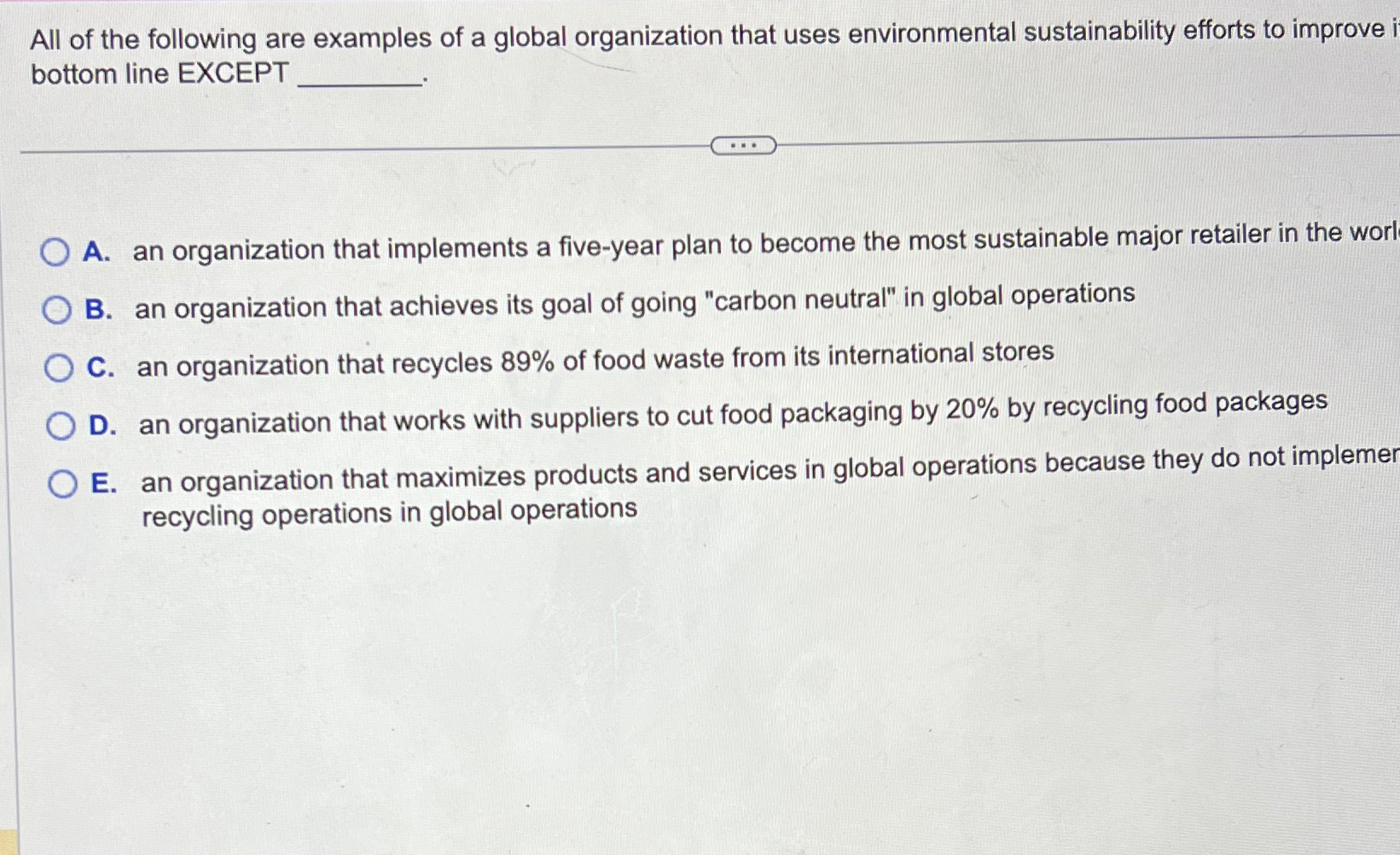 Solved All of the following are examples of a global | Chegg.com