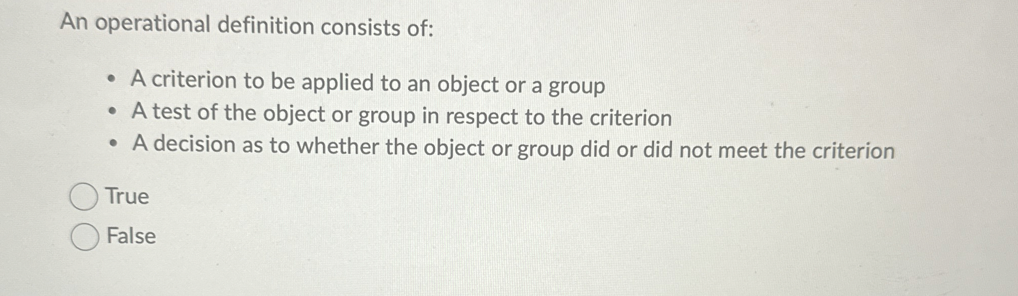 Solved An operational definition consists of:A criterion to | Chegg.com
