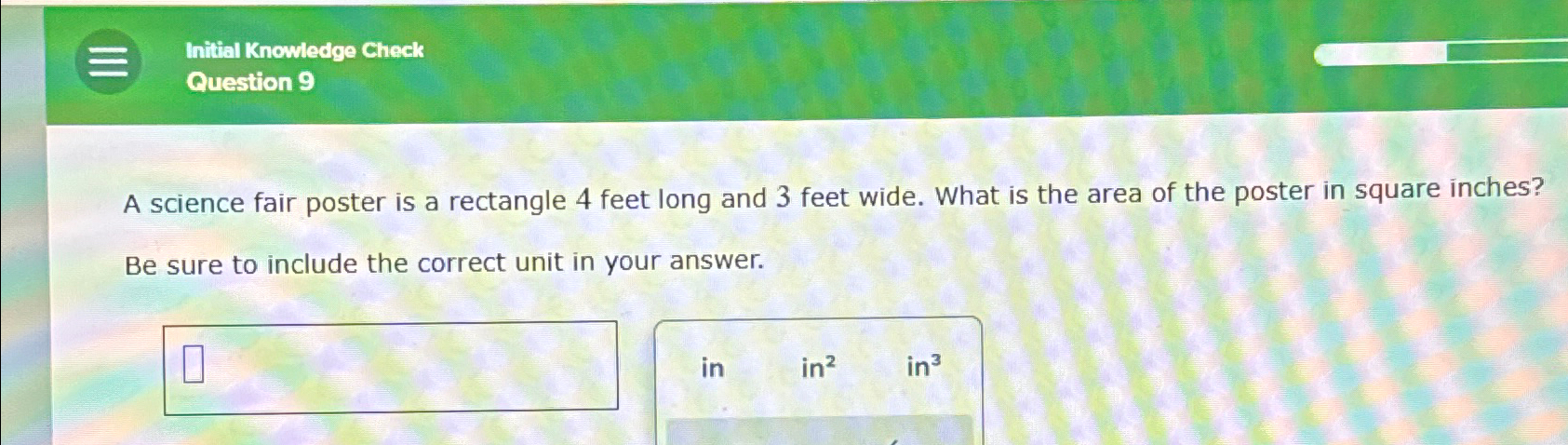 Initial Knowledge CheckQuestion 9A science fair | Chegg.com Initial Knowledge CheckQuestion 9A science fair | Chegg.com