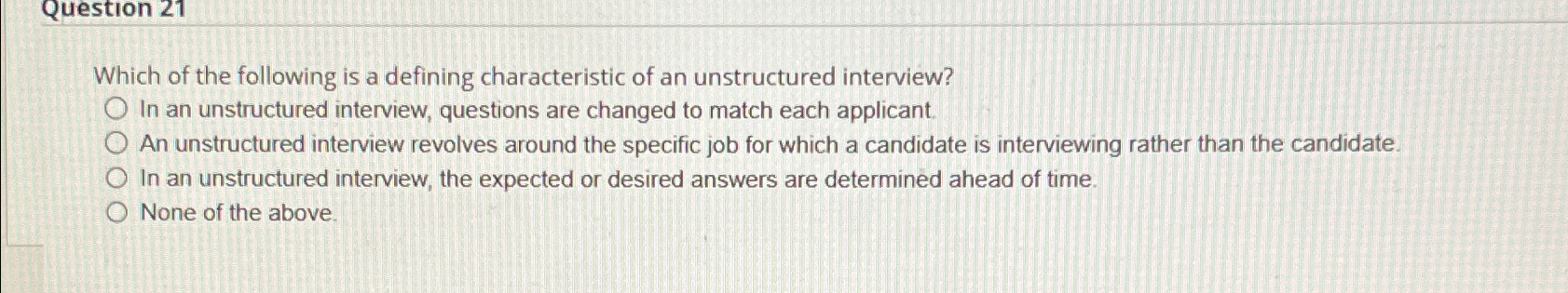 Solved Question 21Which of the following is a defining | Chegg.com