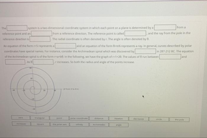 Solved The system is a two-dimensional coordinate system in | Chegg.com