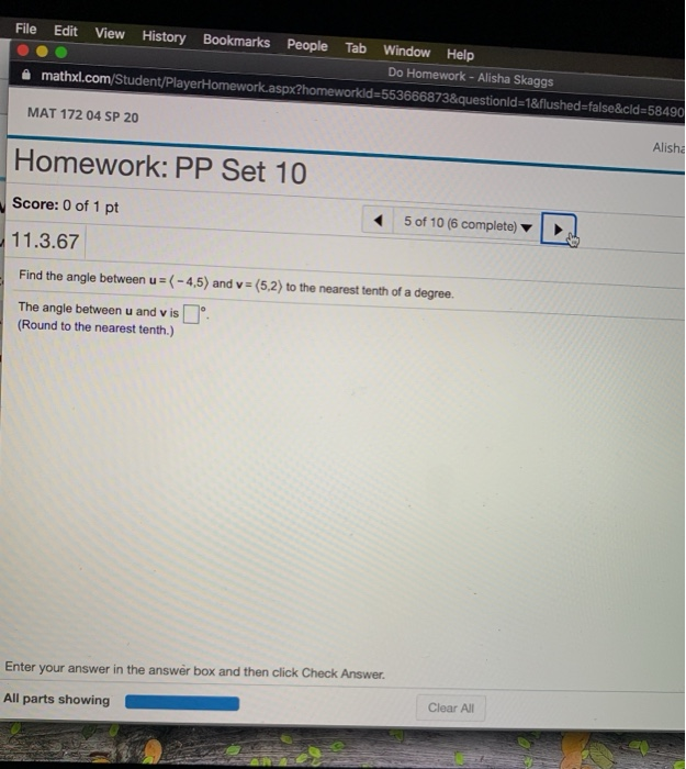 Solved File Edit View History Bookmarks People Tab Window | Chegg.com