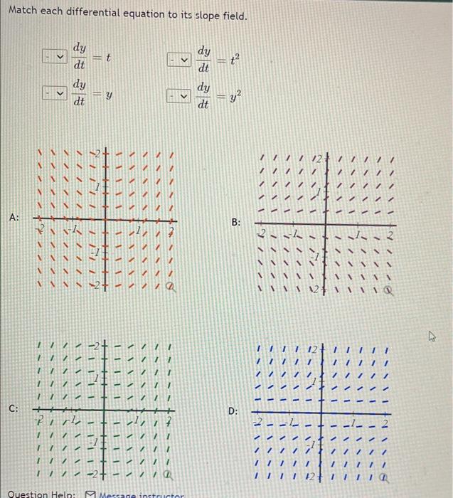 Solved Match each differential equation to its slope field. | Chegg.com