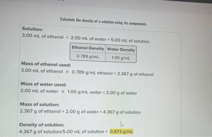 Identify Mixture With Cubes Density Cube Density