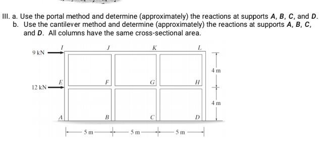 Solved III. a. Use the portal method and determine | Chegg.com