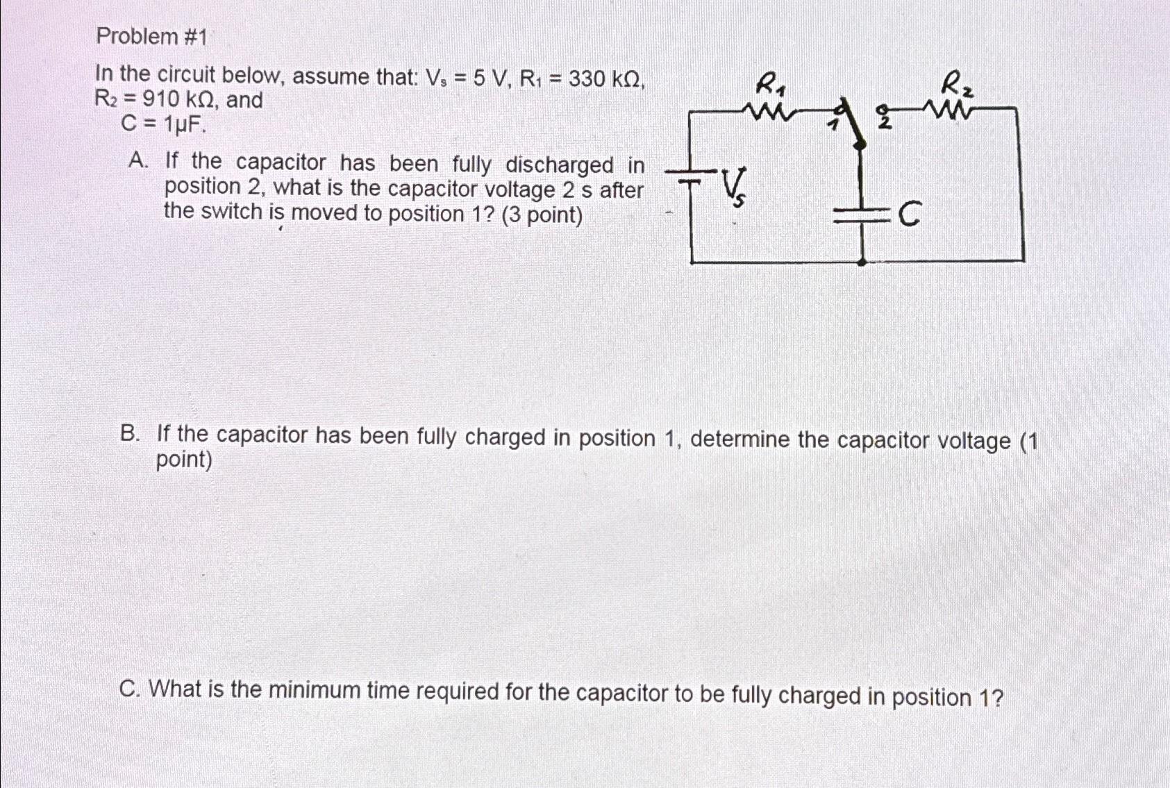 Solved Problem #1In the circuit below, assume that: | Chegg.com