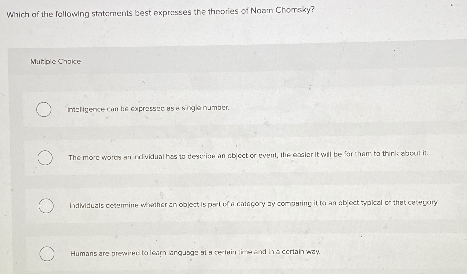 Solved Which of the following statements best expresses the | Chegg.com